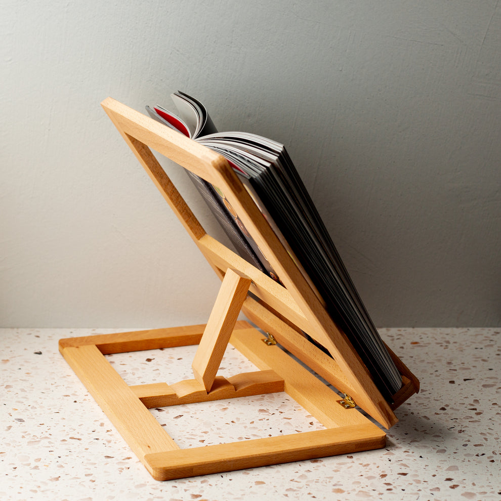 Oiled Beech Wood Folding Adjustable Book Stand – Maison Midi