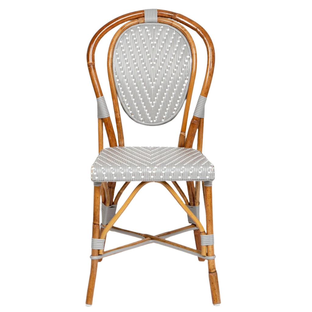 Grey and White Mediterranean Bistro Chair (L) — Maison Midi