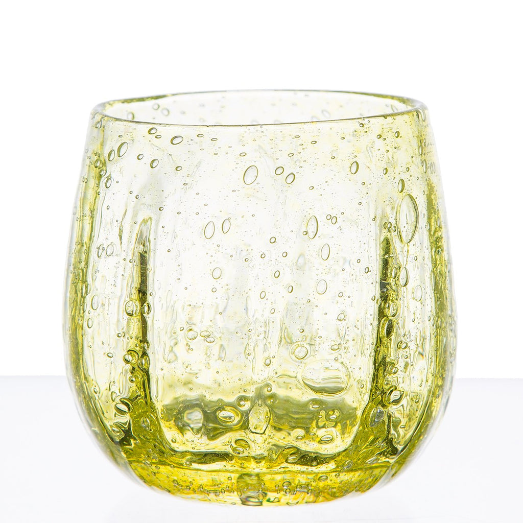 Hand Blown Yellow Sangria Goblet — Maison Midi